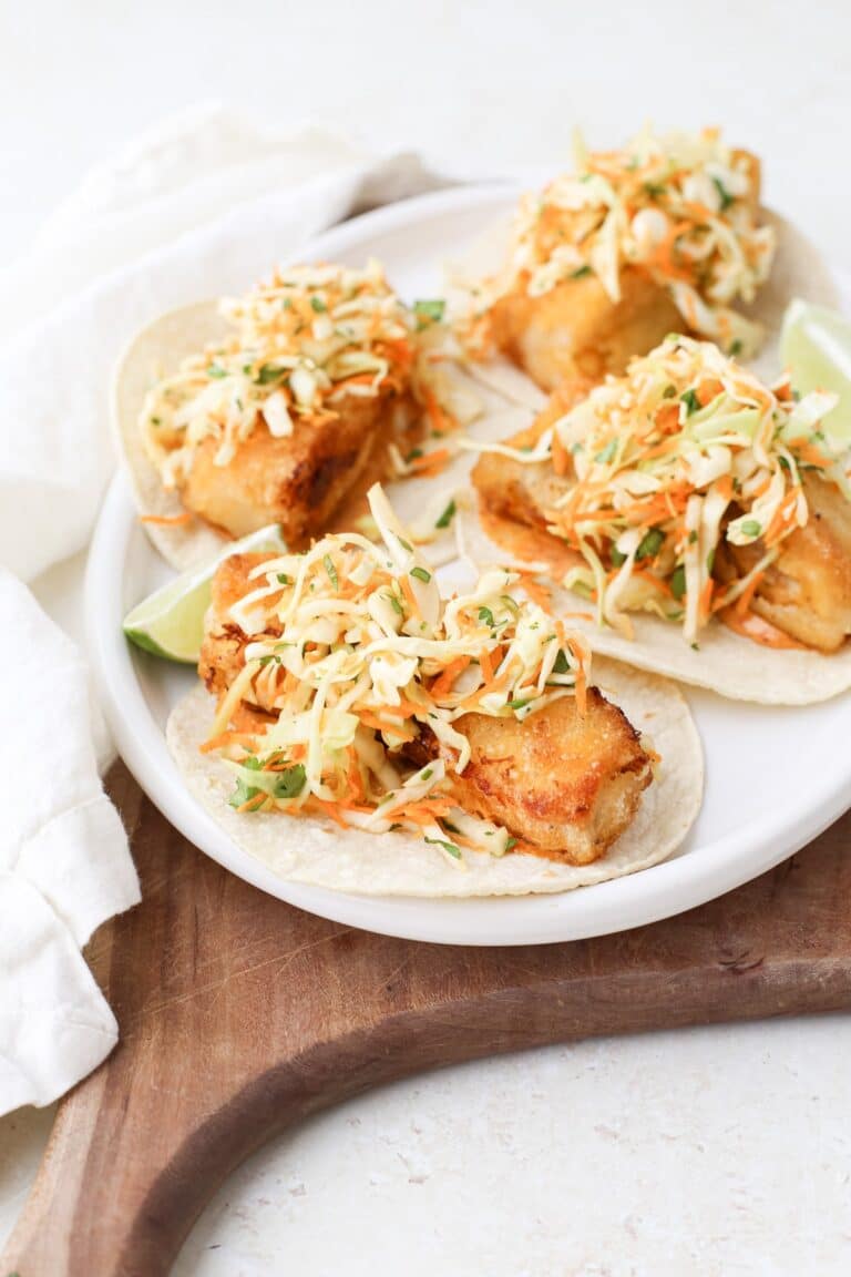 Crispy Cod Tacos - A Nourishing Plate