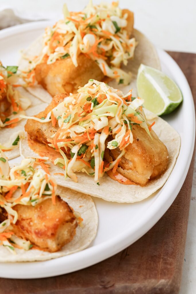 Crispy Cod Tacos - A Nourishing Plate