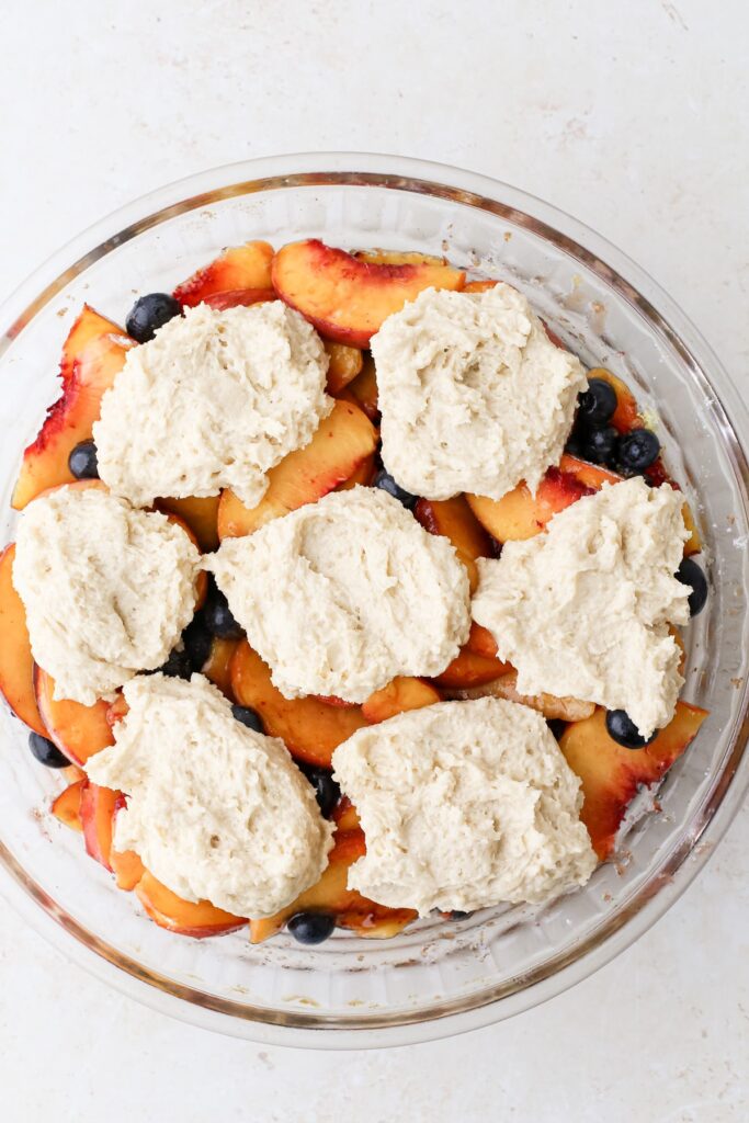 Blueberry Peach Cobbler - A Nourishing Plate