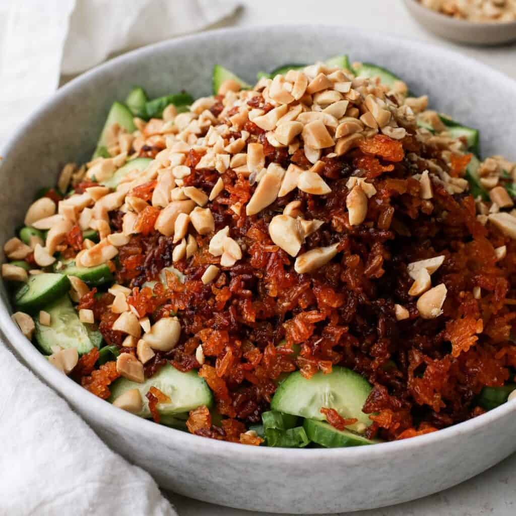 Crispy Rice Salad With Fresh Herbs - A Nourishing Plate