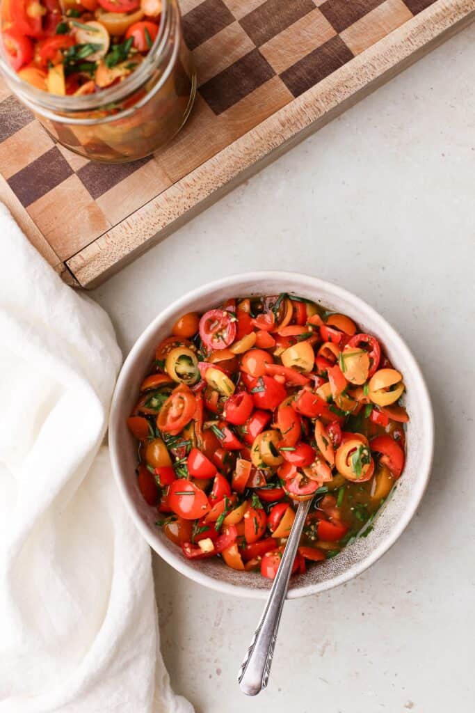 Homemade Fresh Tomato Relish - A Nourishing Plate
