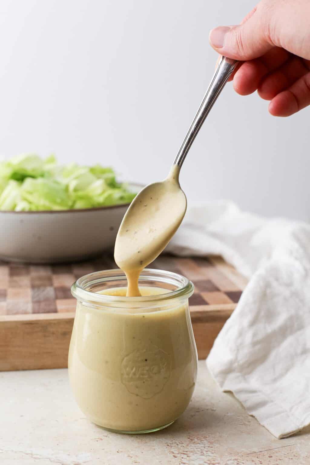 5 Minute Dairy Free Caesar Dressing - A Nourishing Plate
