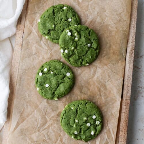 Chewy Matcha Cookies (Small Batch, Dairy Free) - A Nourishing Plate