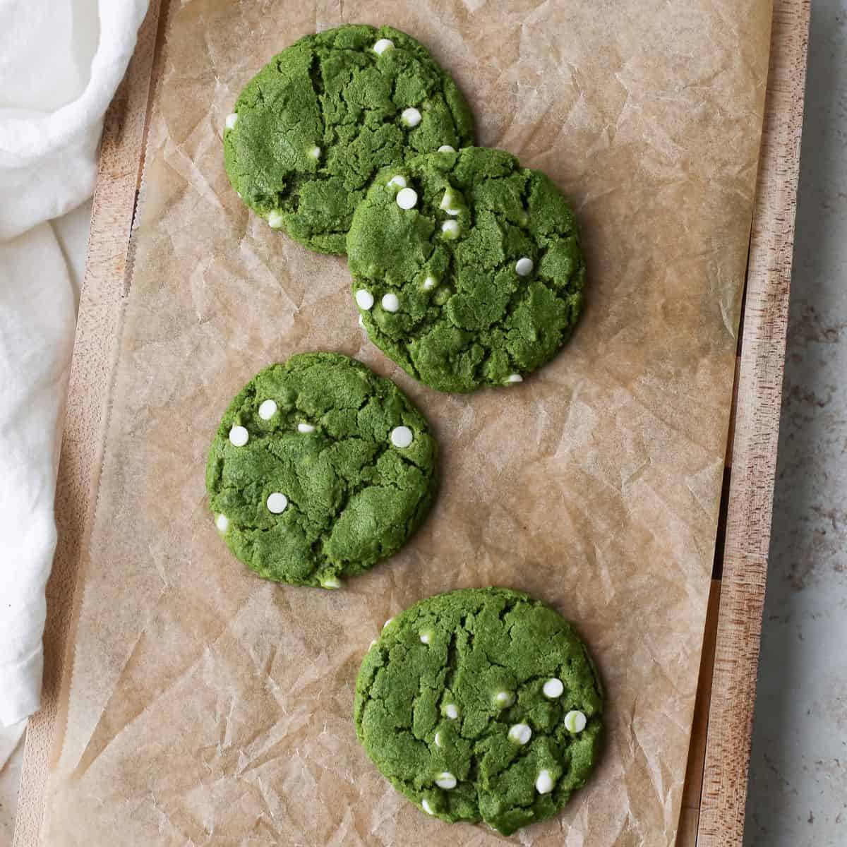 Chewy Matcha Cookies (Small Batch, Dairy Free) - A Nourishing Plate