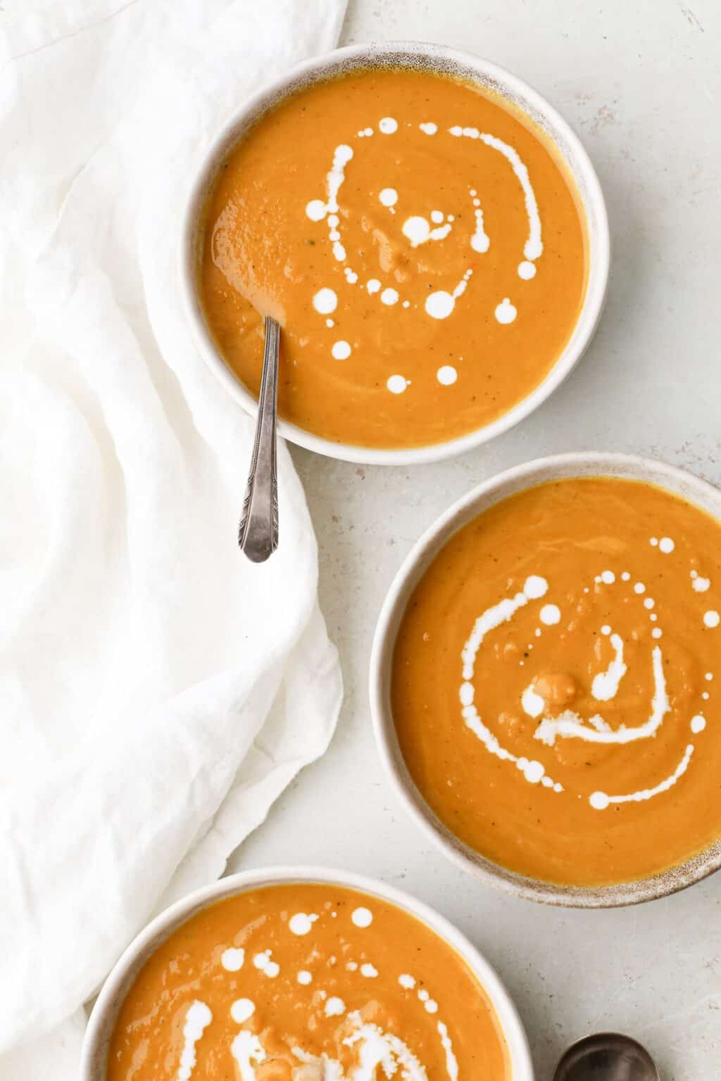 Creamy Carrot Pumpkin Soup (Dairy Free, Vegan) - A Nourishing Plate