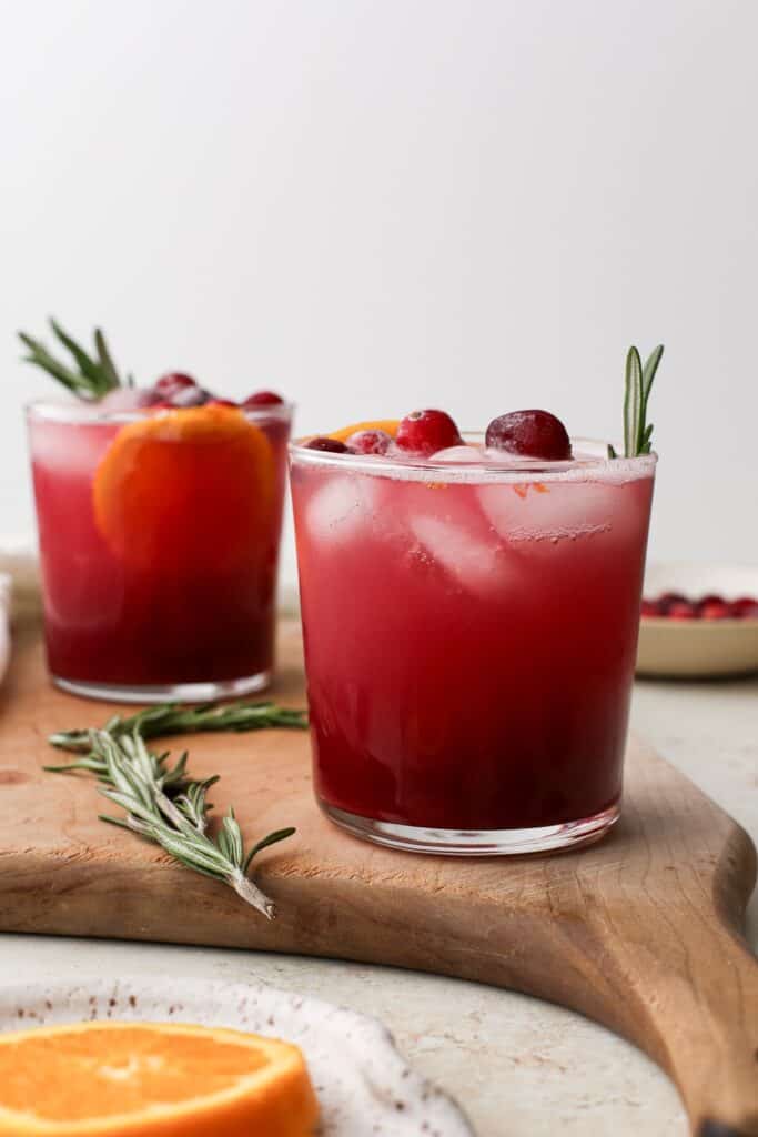 Sparkling Cranberry Mocktail With Ginger & Orange - A Nourishing Plate