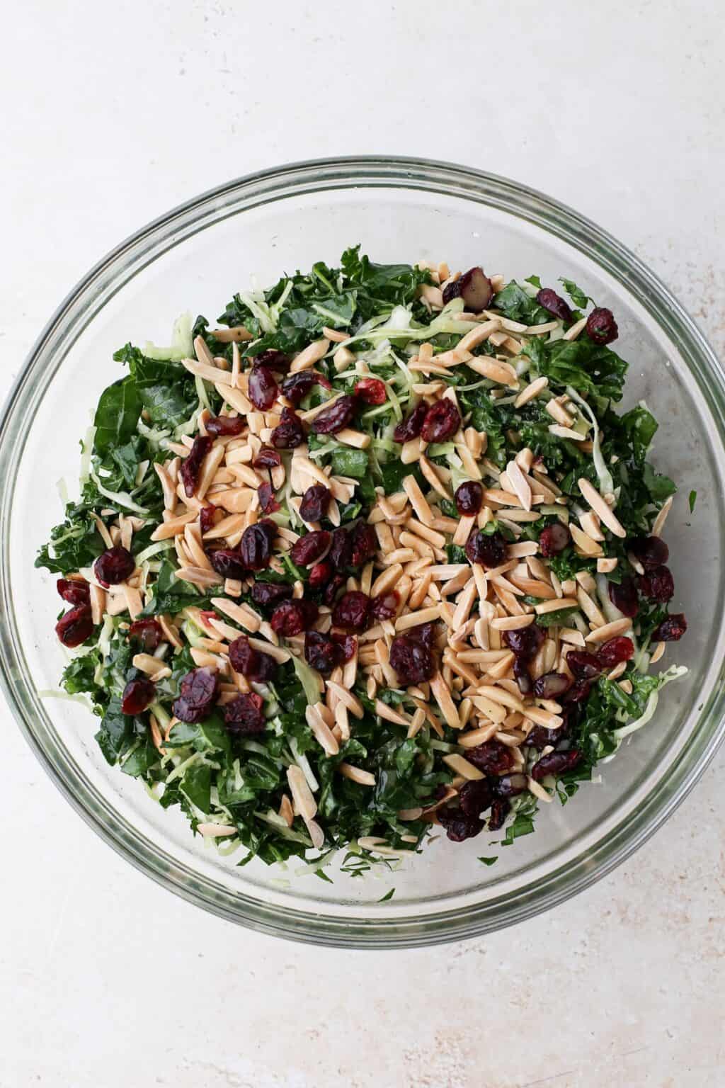 Kale Crunch Salad With Maple Dijon Dressing - A Nourishing Plate