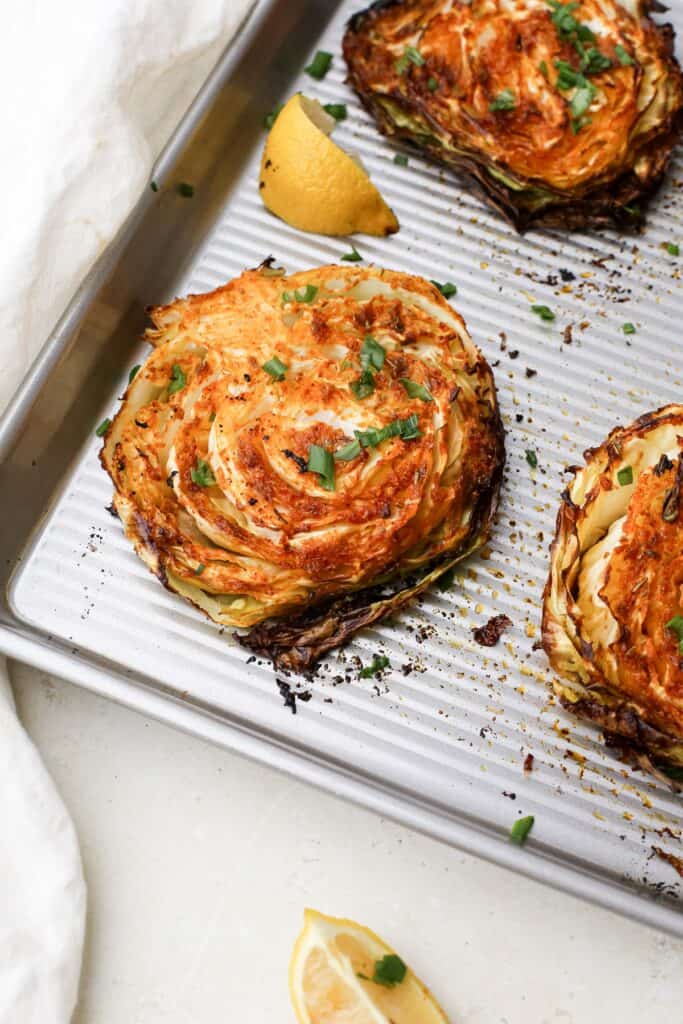 Easy Oven Roasted Cabbage Steaks - A Nourishing Plate