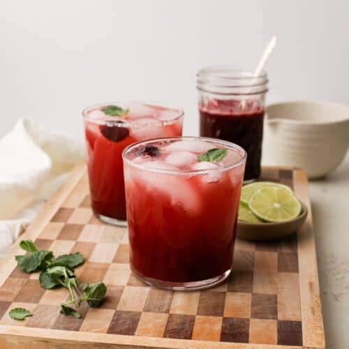 Sparkling Cherry Mocktail With Lime - A Nourishing Plate