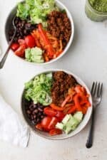 Taco Rice Bowl - A Nourishing Plate