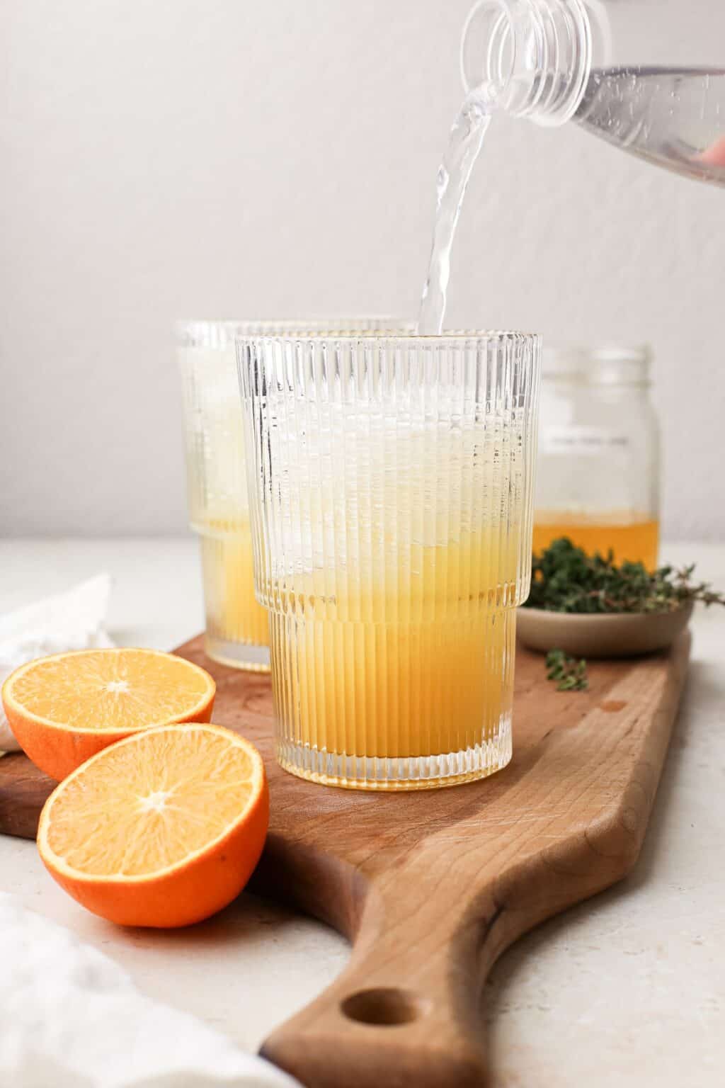 Orange Mocktail With Thyme - A Nourishing Plate