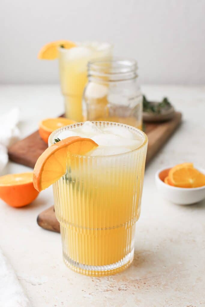 Orange Mocktail With Thyme - A Nourishing Plate