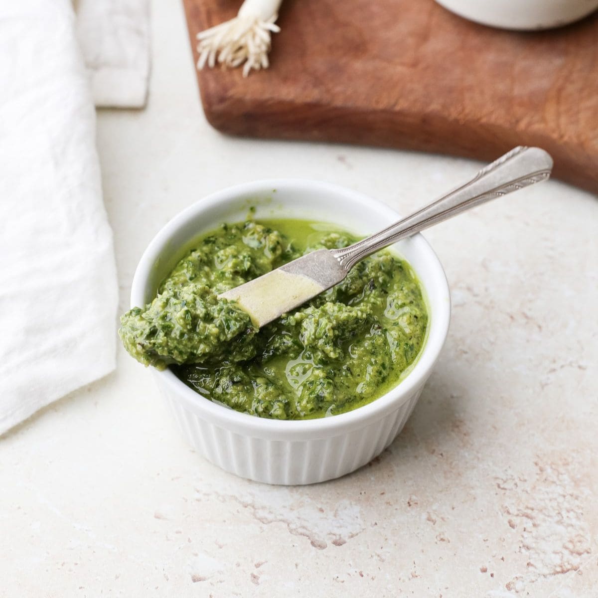 Sauteed Green Onion Pesto (Scallion Pesto) - A Nourishing Plate