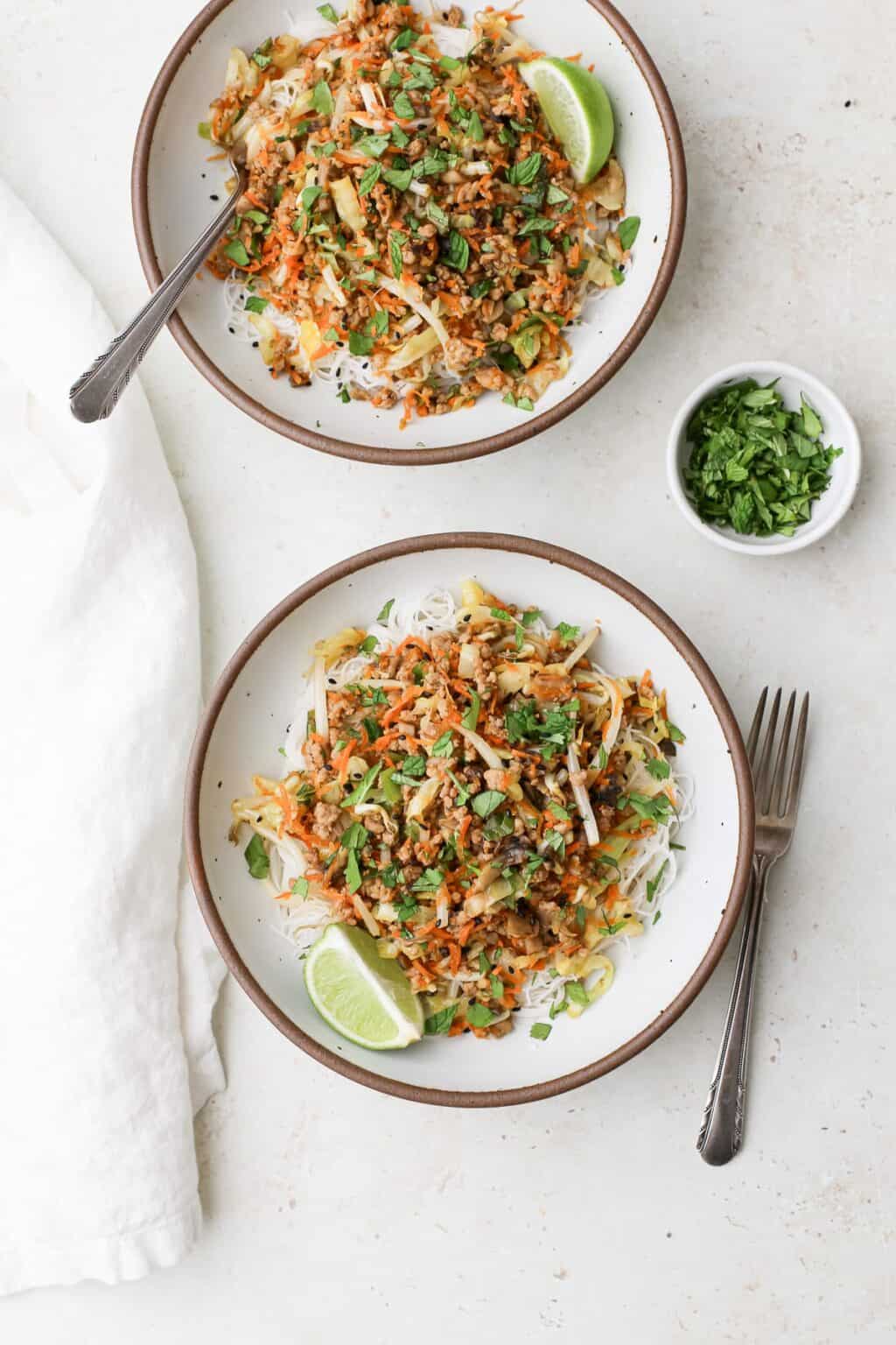 Deconstructed Spring Roll Bowls - A Nourishing Plate