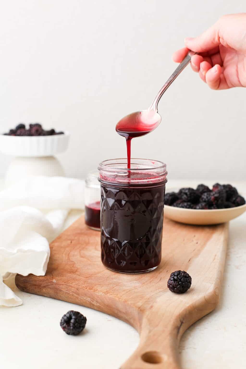 Blackberry Simple Syrup - A Nourishing Plate