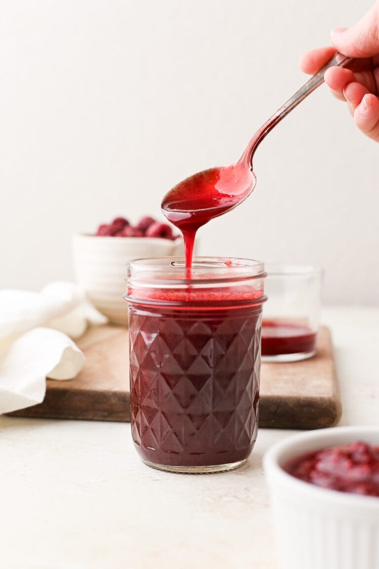 Raspberry Simple Syrup - A Nourishing Plate