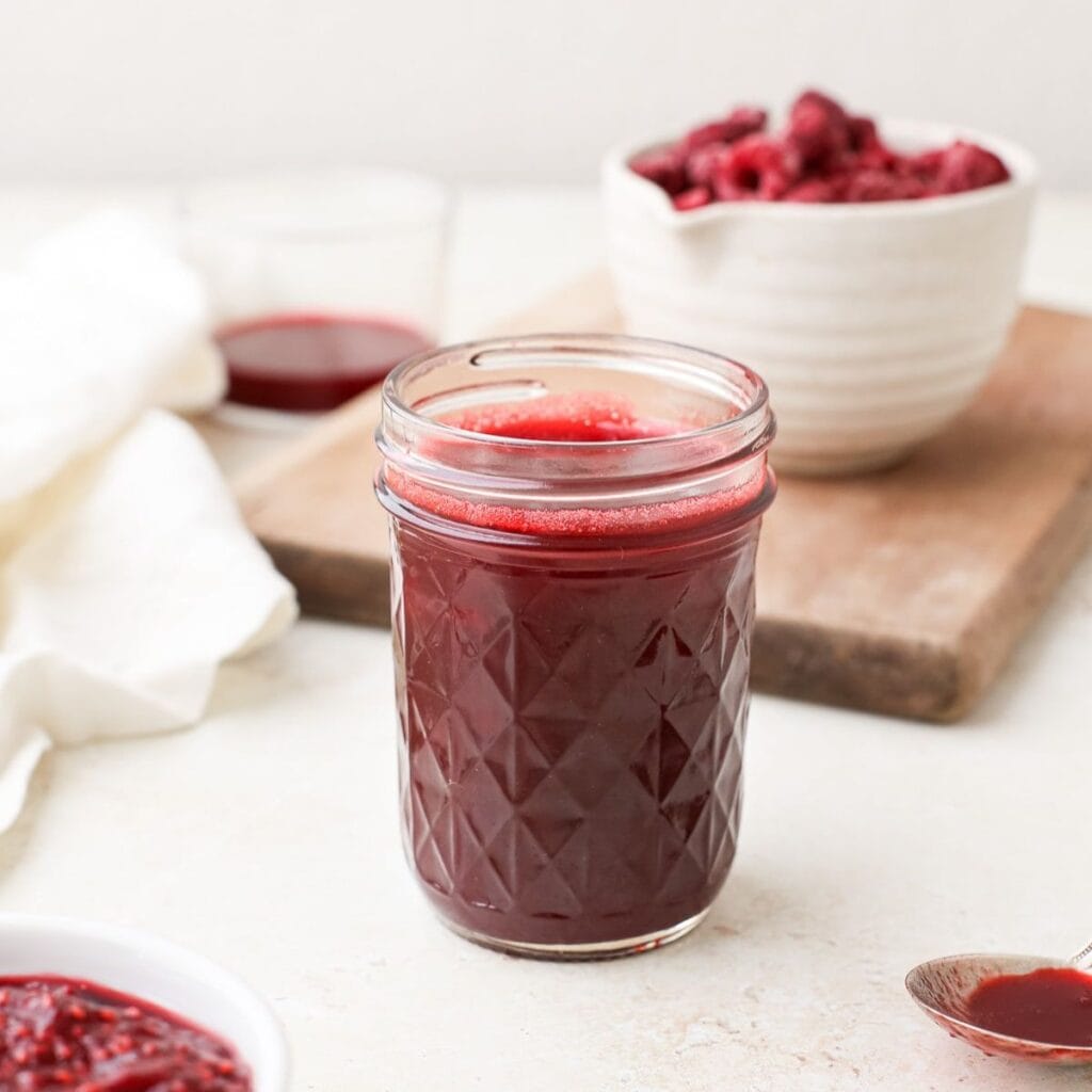Raspberry Simple Syrup - A Nourishing Plate