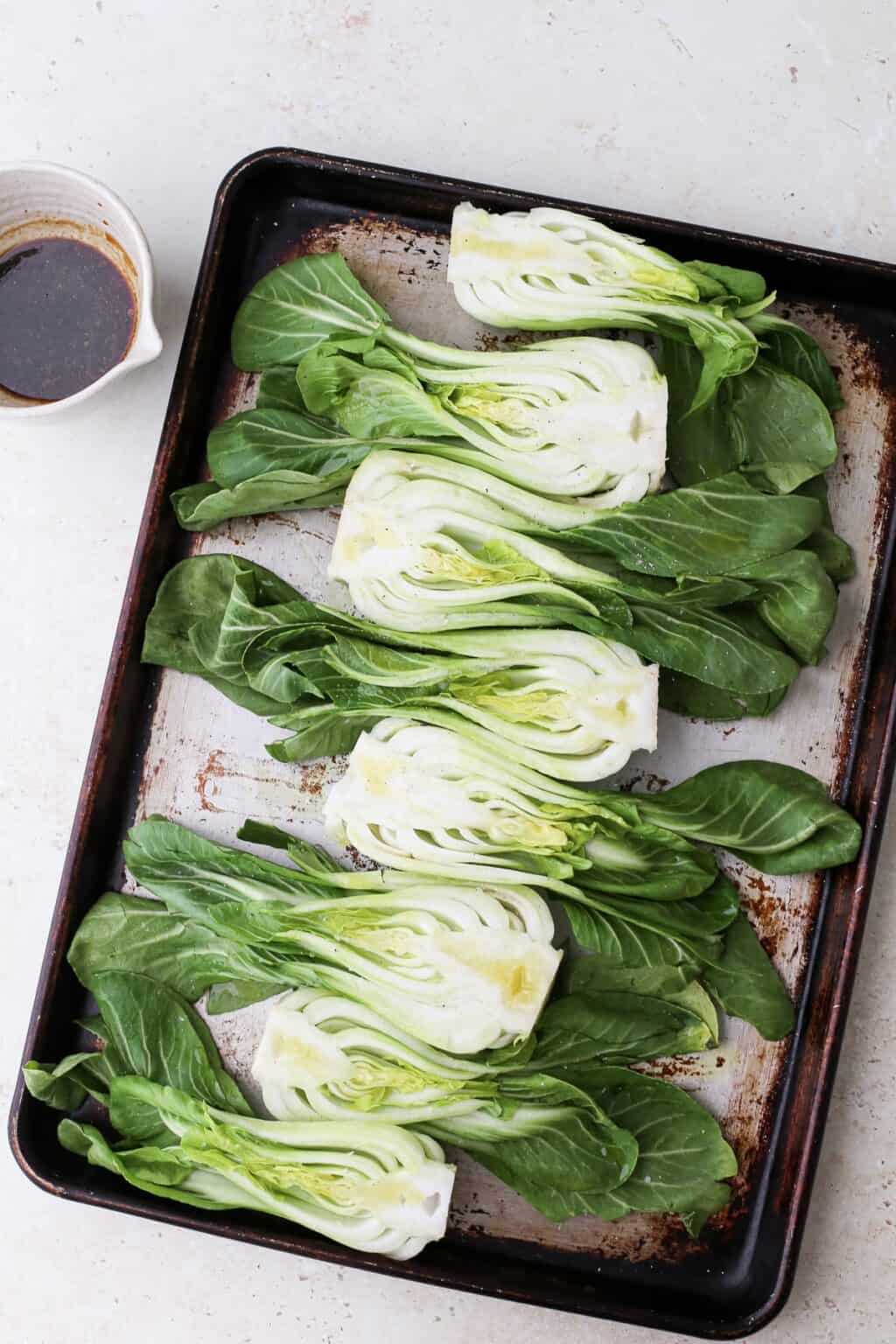 Easy Oven Roasted Bok Choy - A Nourishing Plate