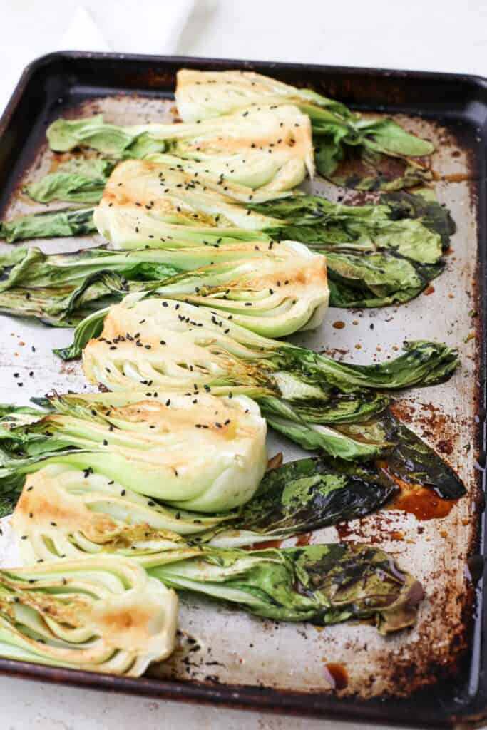Easy Oven Roasted Bok Choy - A Nourishing Plate
