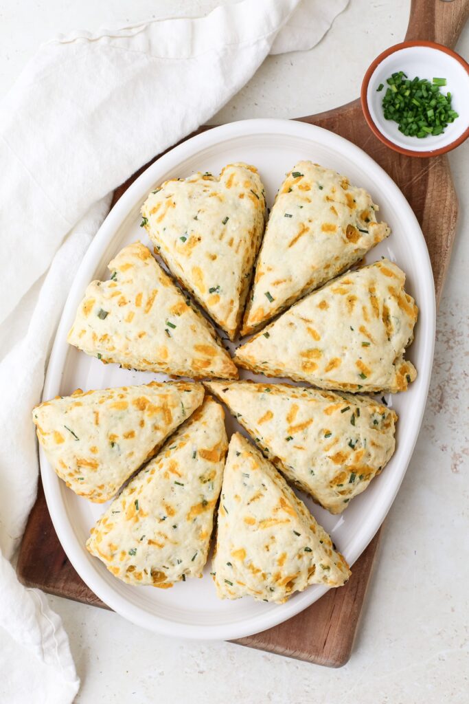 Cheddar Cheese and Chive Scones (Dairy Free) - A Nourishing Plate