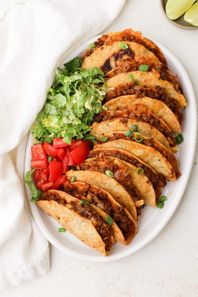 Crispy Baked Beef Tacos - A Nourishing Plate