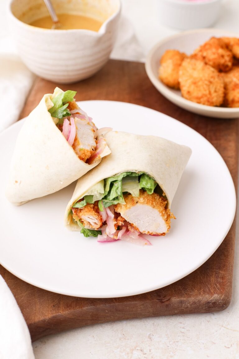 crispy chicken wrap - A Nourishing Plate
