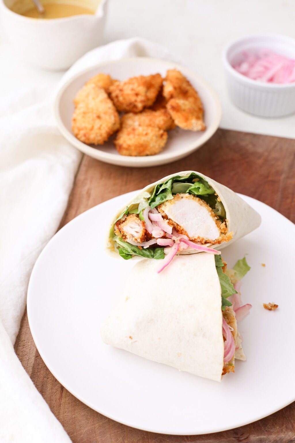 crispy chicken wrap - A Nourishing Plate