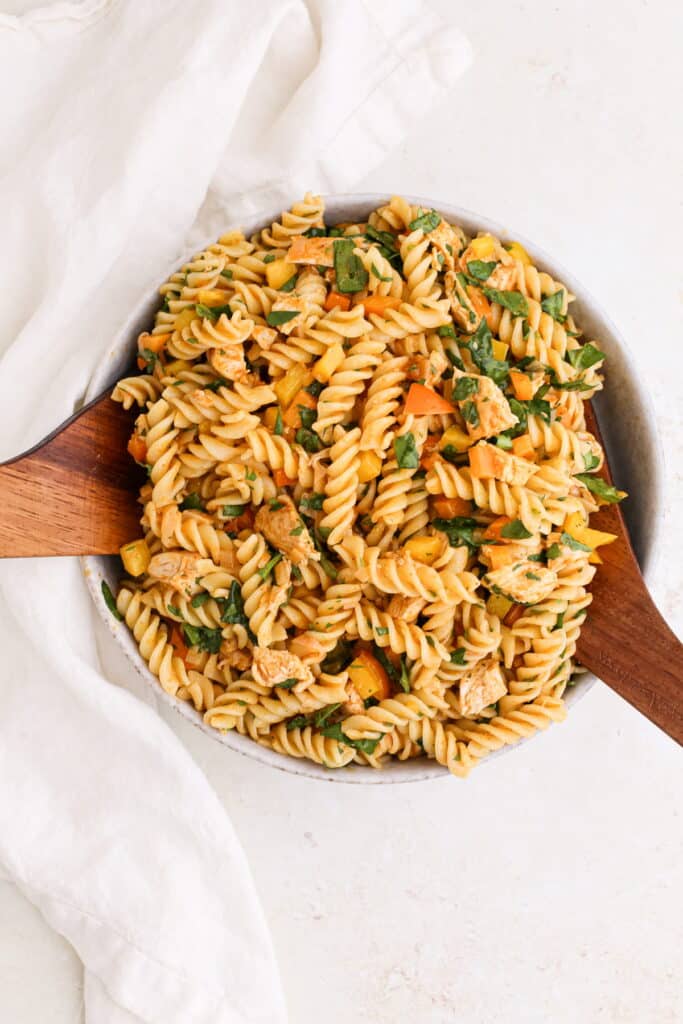 Curry Pasta Salad - A Nourishing Plate